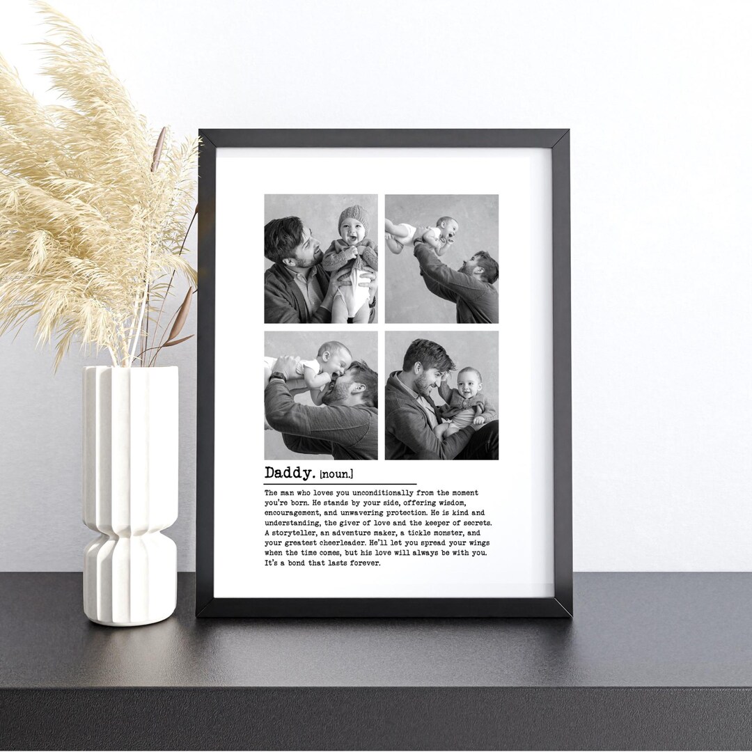 Daddy Definition Print, Personalised Photo Frame for Daddy ...