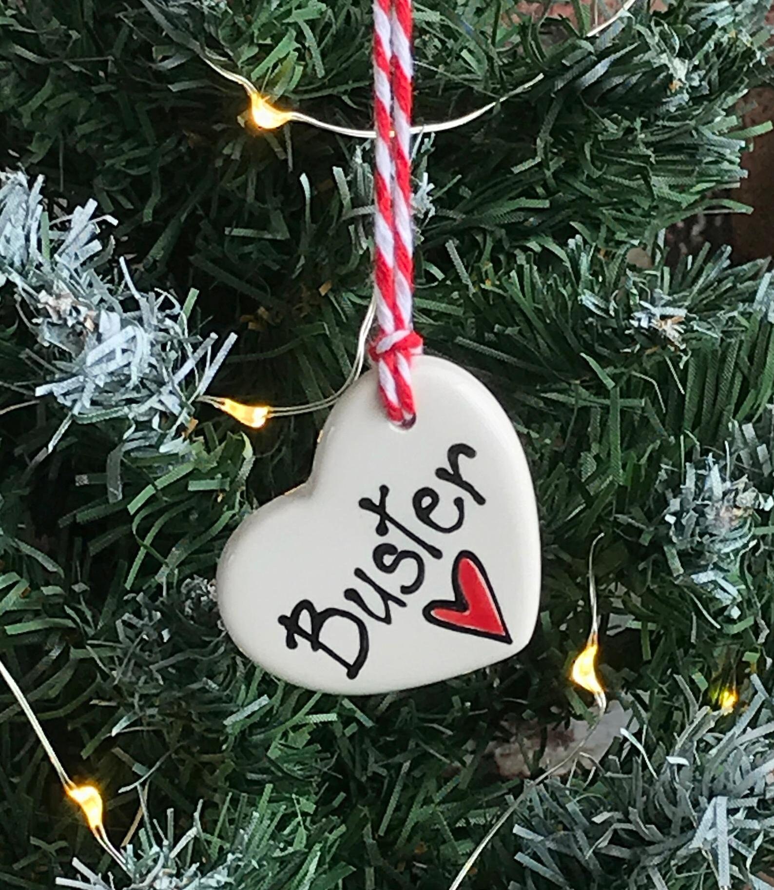 Personalised Dog Tag Ceramic Name Tag Bone Tag Heart Tag | Etsy