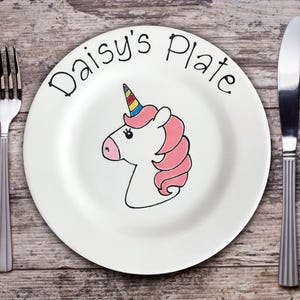 Giraffe Plate, Kids Name Plate, Plate for Son, Gift for Girls, Grandson ...