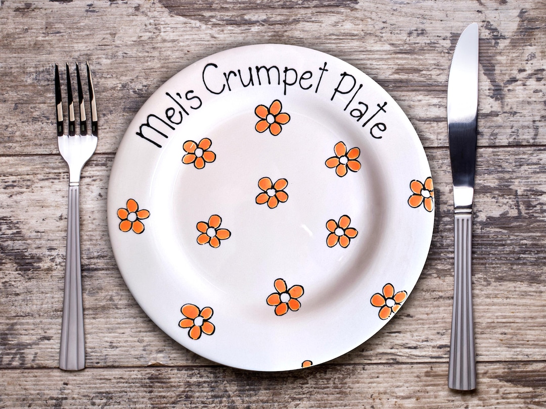 Personalised Crumpet Plate, Breakfast Toast Plate, Ceramic Plate ...