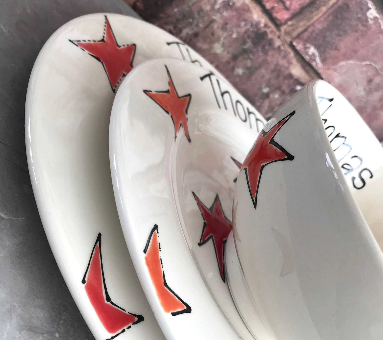Personalised Dinner Set, Ceramic Plates & Bowl Set, Dinner Set, Ceramic ...