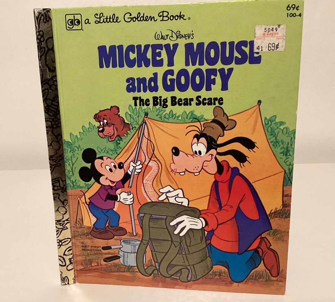 Vintage 1978 Mickey Mouse & Goofy Book: the Big Bear Scare, a Little ...