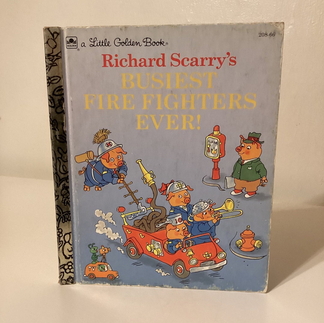 Vintage, Richard Scarry’s Busiest Fire Fighters Ever!, A Little Golden ...