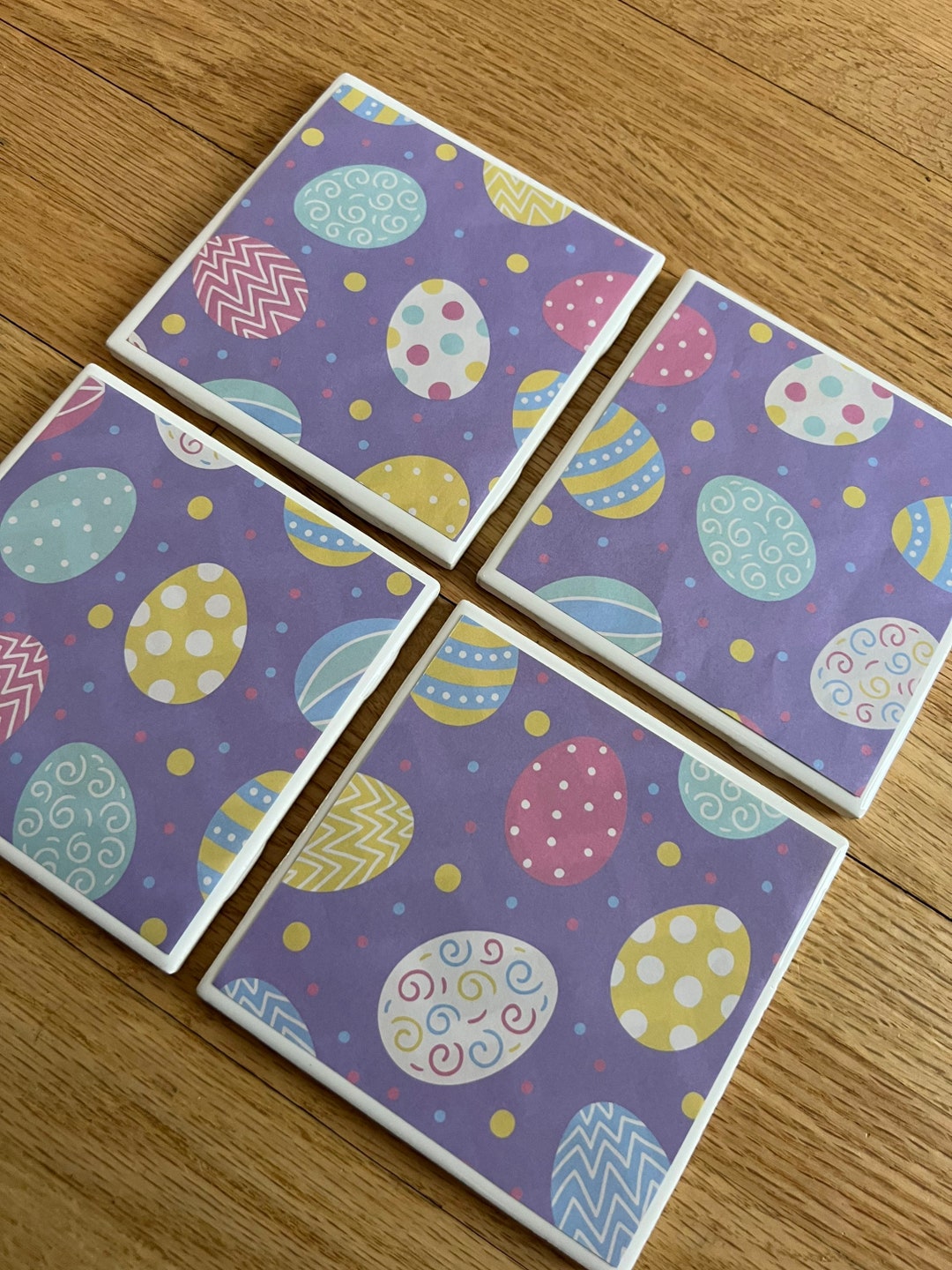 Easter Egg Tile Coasters, Easter Egg Ceramic Coasters, Easter Coasters ...