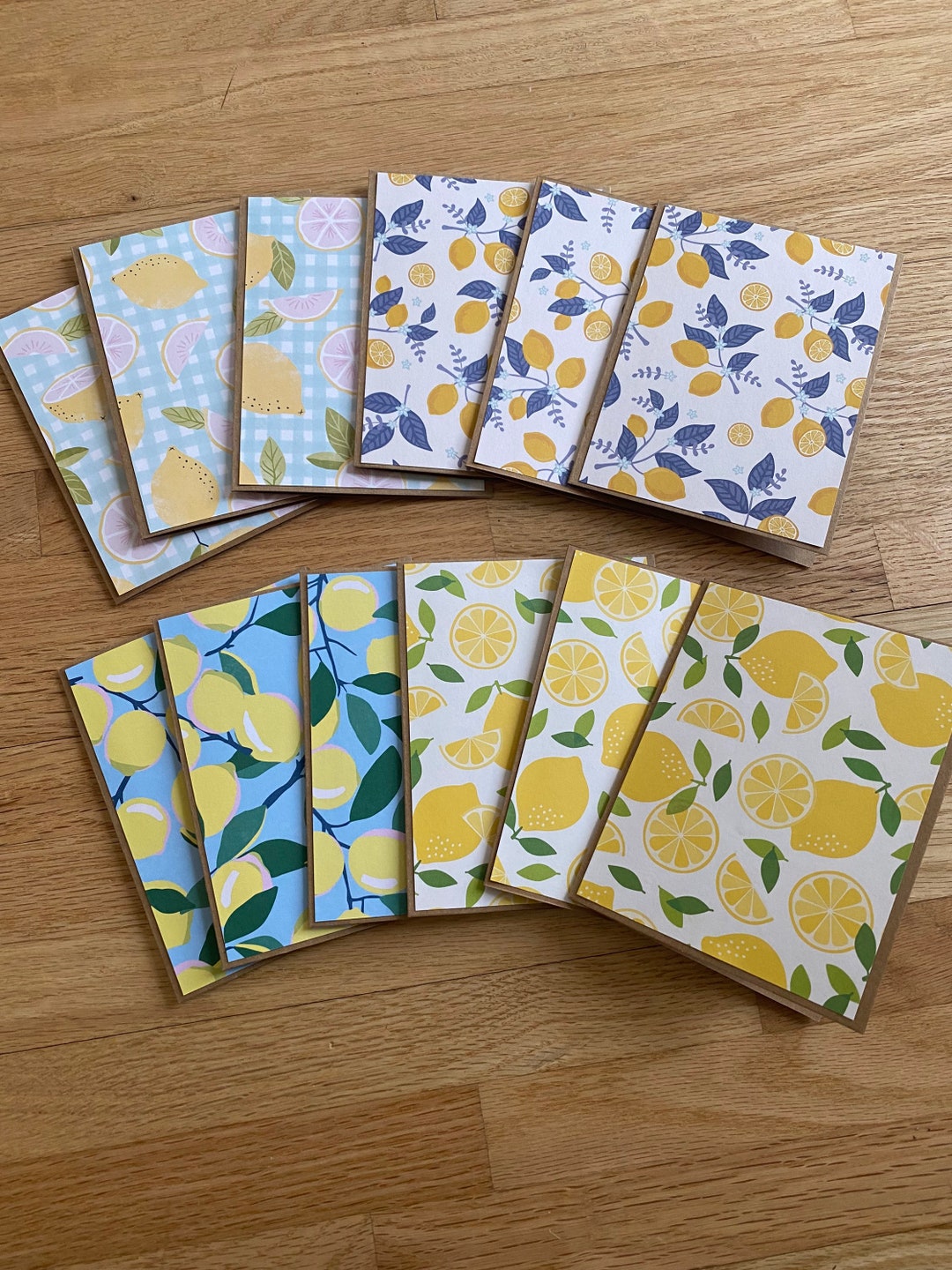 Lemon Assorted Blank Note Cards With Envelopes Birthday - Etsy