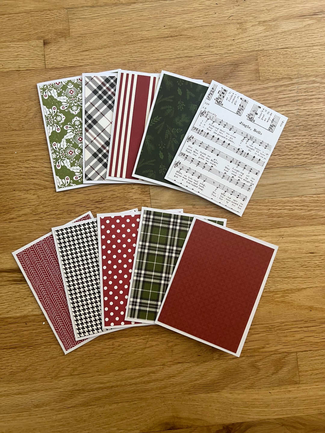 Blank Handmade Christmas Cards, Blank Holiday Cards, Christmas Cards ...