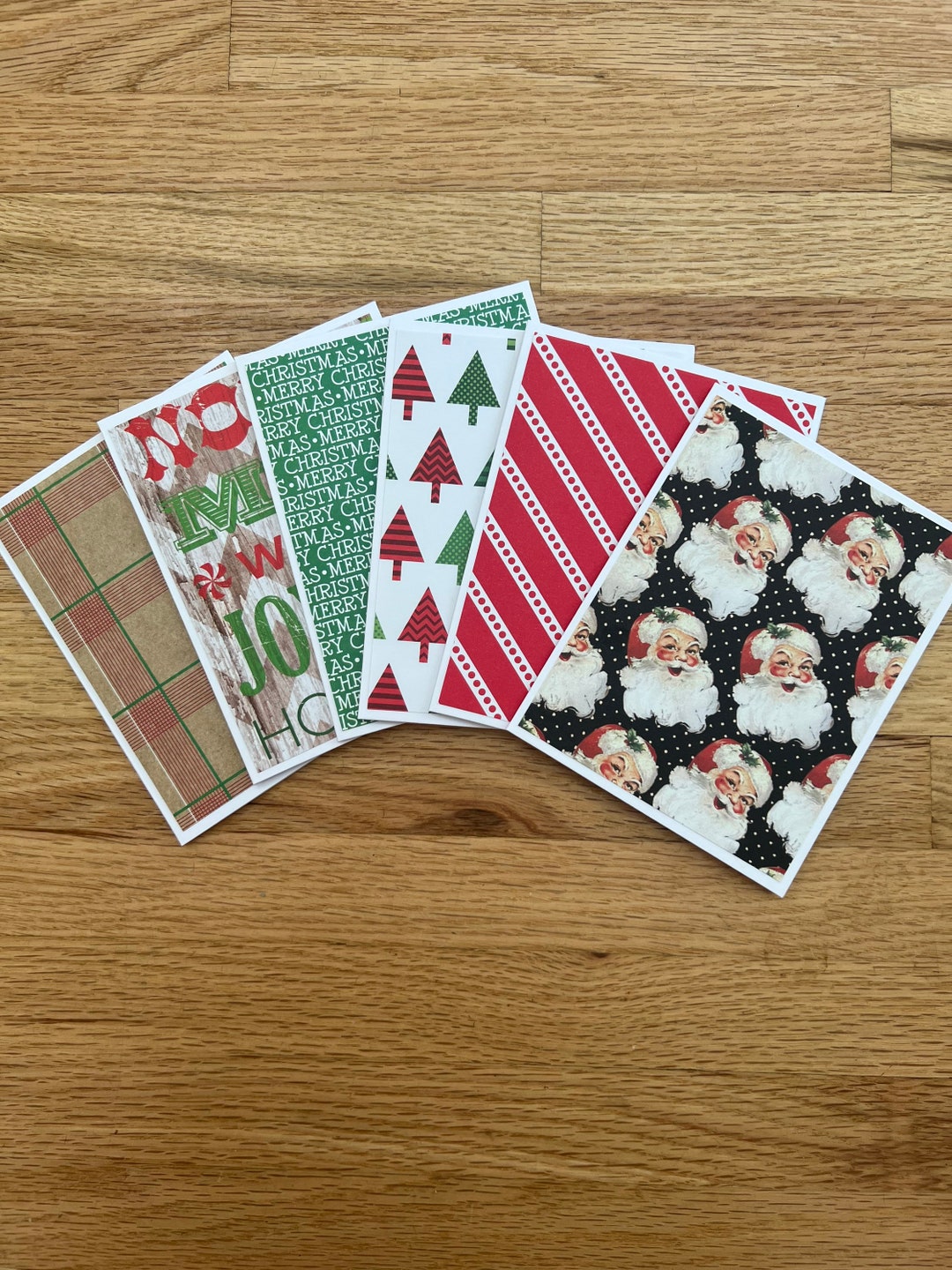 Christmas Blank Inside Cards, Christmas Cards, Handmade Christmas Cards ...