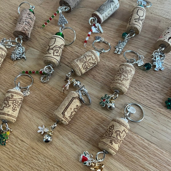 Wine Cork Keychain - Etsy
