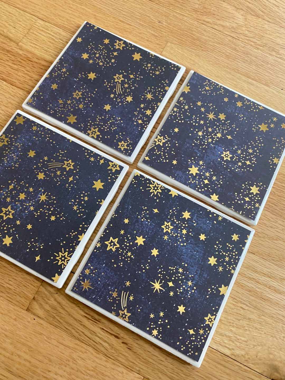 Gold Star Tile Coasters Ceramic Coasters New Home Gifts - Etsy