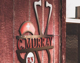 Nurse Gift Doctor and Nurse Name Sign Wooden Name Sign - Etsy