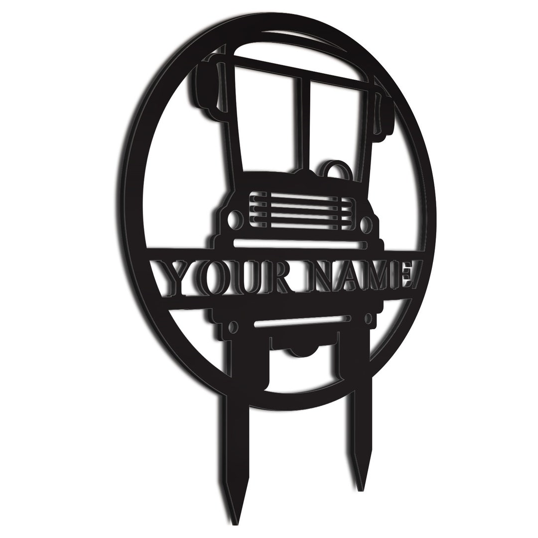 Bus Driver Yard Sign | Custom Yard Sign | Lawn Sign | Gift for Bus ...