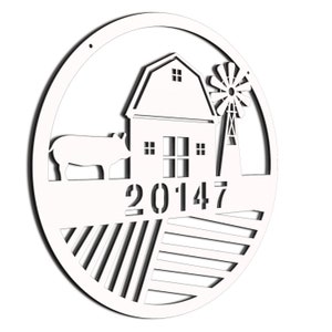 Barn Address Number Sign | Door Hanger | Postal Number Sign | Gift for ...