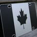 Canadian Flag License Plate Matte Black on 1/8" Black Heavy Duty ...