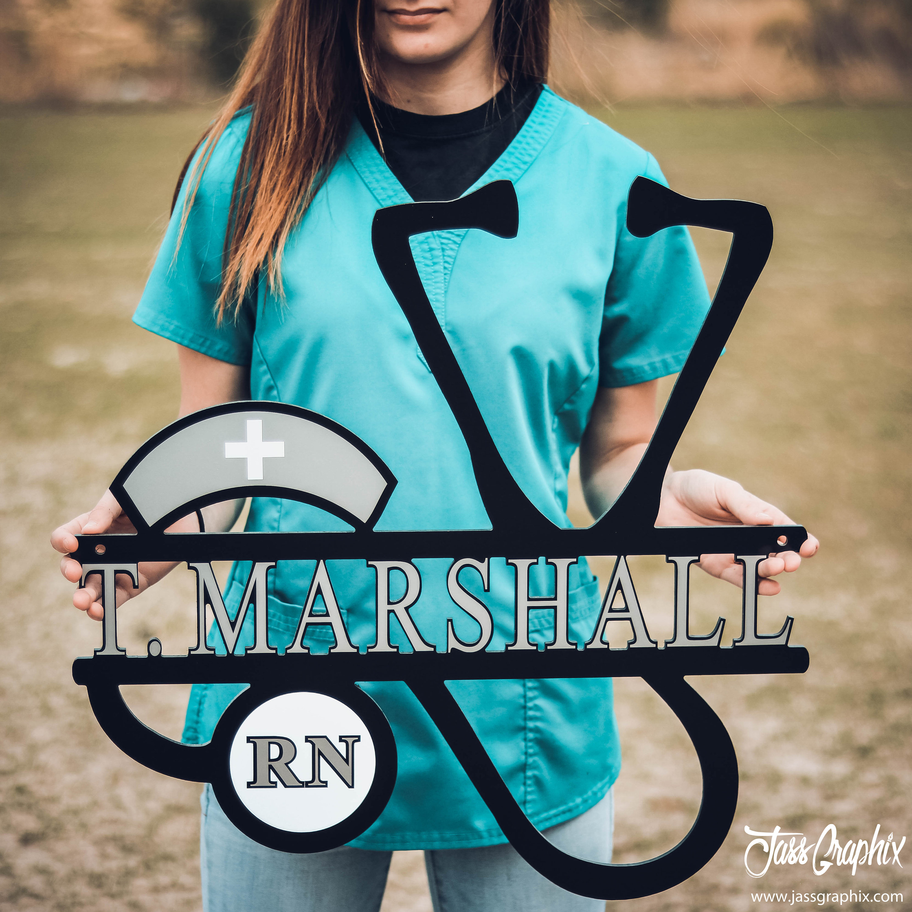 Personalized Nurse Sign LPN RN Aluminum Door Hanger Wall | Etsy