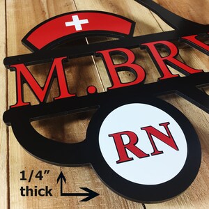 Nurses Sign Nursing Decor Aluminum Door Hanger Wall Sign Custom Made ...