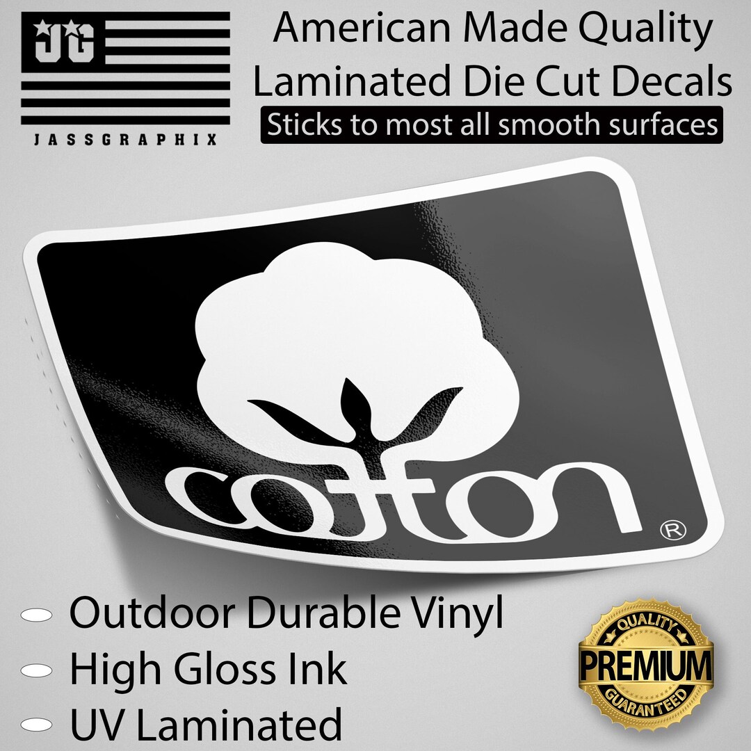 Cotton Decal Pack of 4 Stickers - Etsy