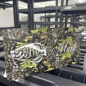 Personalized Camouflage License Plate White Perch Fishing for Trucks ...