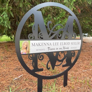 Personalized Memorial Yard Sign With Picture Perfect for Memorial ...