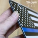 Thin Blue Line American Flag License Plate Matte Black on - Etsy