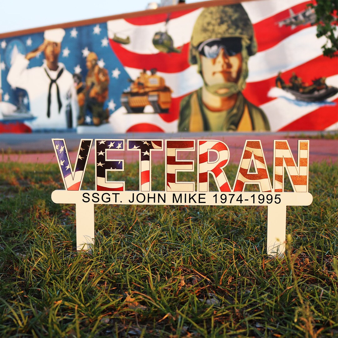 Personalized Aluminum Veteran Yard Signs for Veterans Day - Custom ...