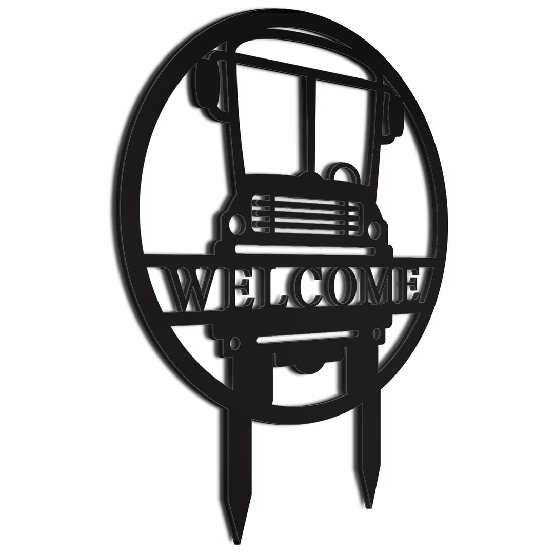 Bus Driver Yard Sign | Welcome Yard Sign | Lawn Sign | Gift for Bus ...