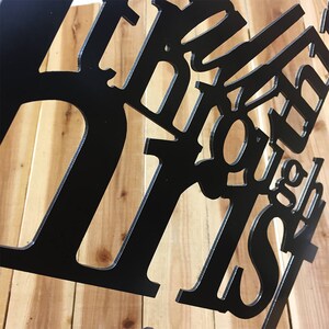 Aluminum Christian Wall Quote Philippians Scripture Sign 22"x20" 1/4 ...