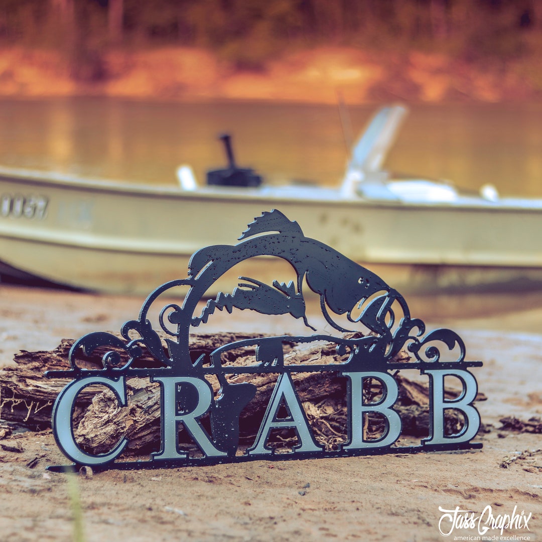 Personalized Metal Fish Sign Thick Heavy Duty Aluminum Door Hanger Wall ...