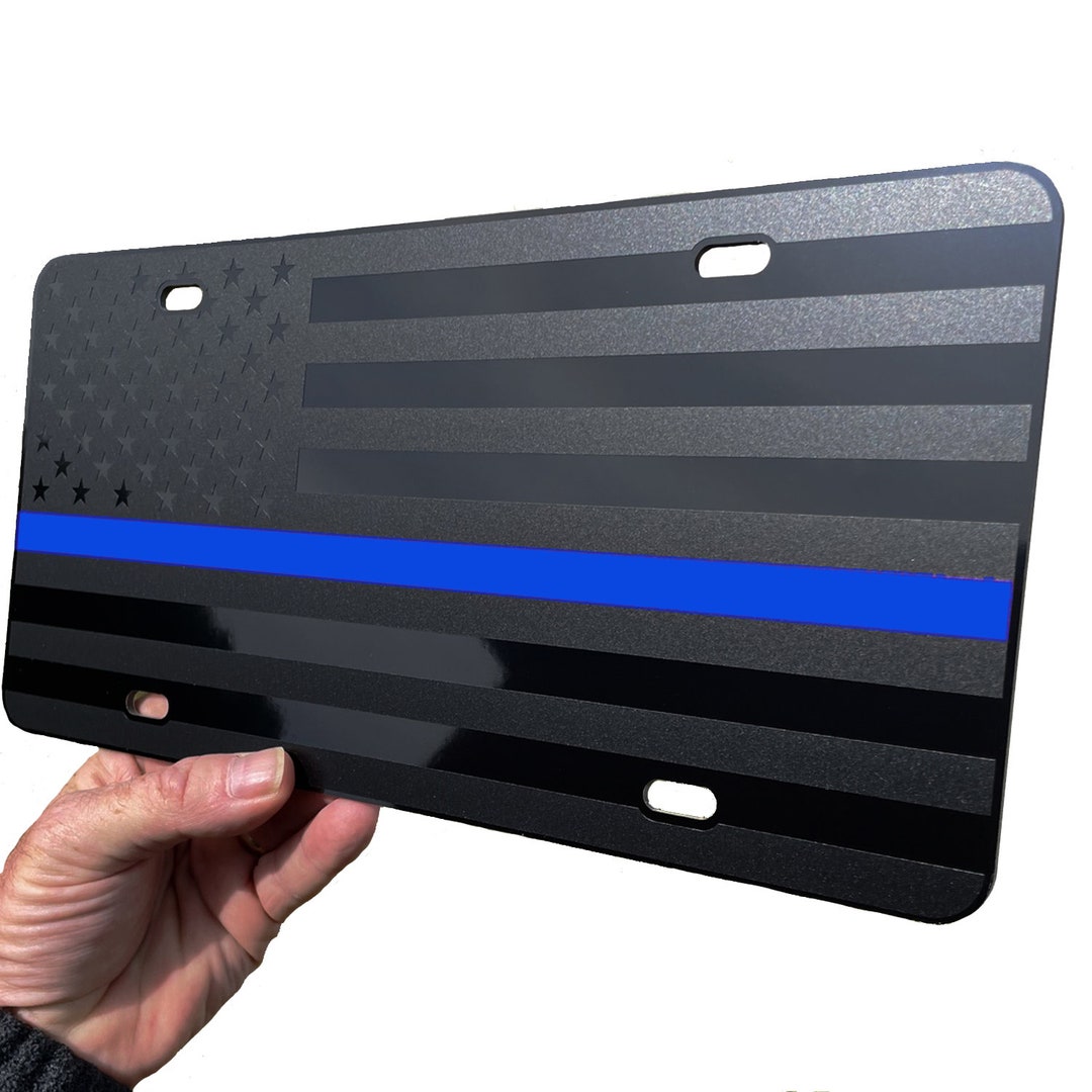 American Made! American Flag License Plate Matte Black on 1/8" Gloss ...