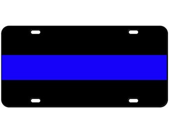 Thin Blue Line Custom License Plate Custom Car Tag - Etsy