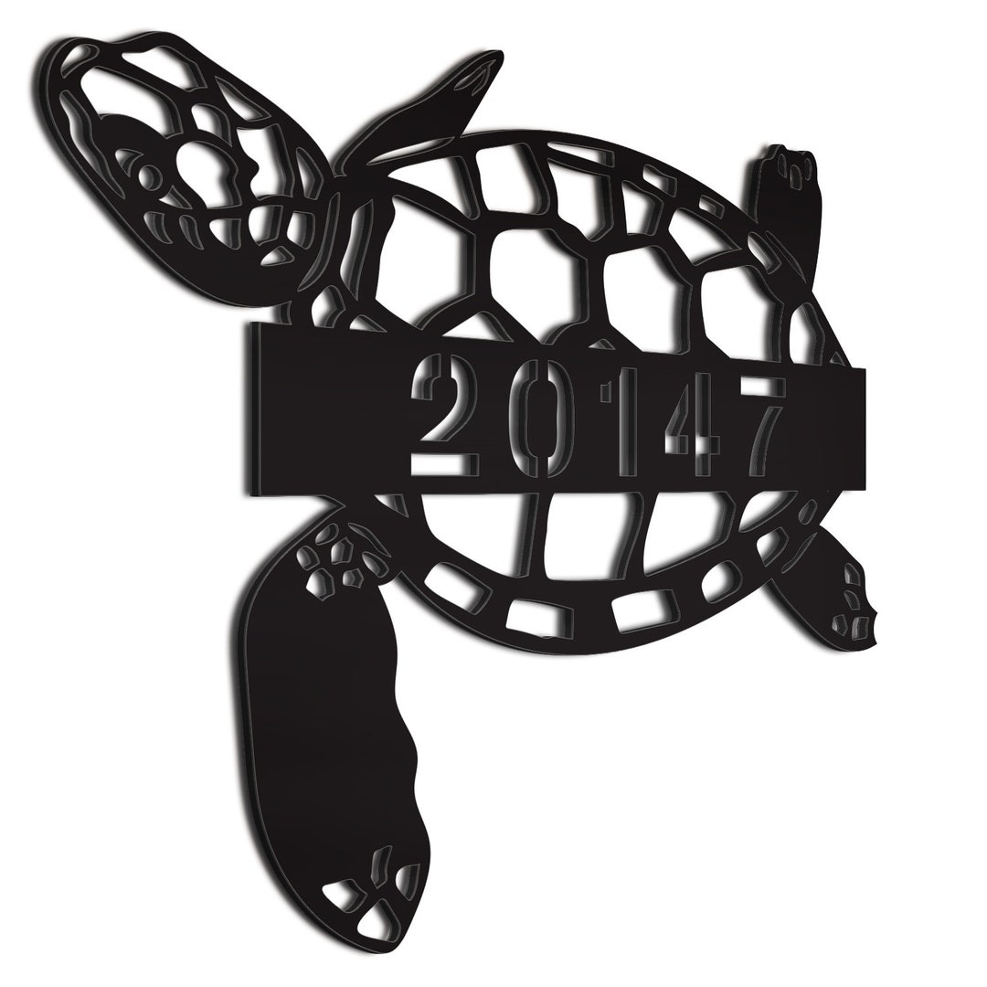 Sea Turtle Address Number Sign | Door Hanger | Postal Number Sign ...