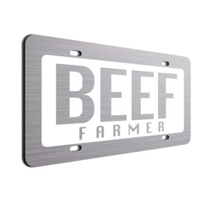 Beef License Plates- Beef Farmer for Trucks, Cars, & Suv's. Farmers ...