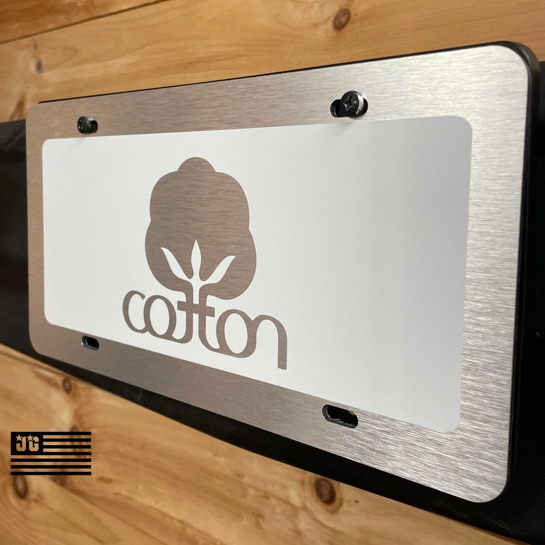 Cotton License Plate - Seal of Cotton Car Tag - Farmers Love Our ...