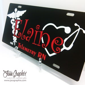 Monogrammed License Plate for Nurses. Cute & Trendy License Plates for ...