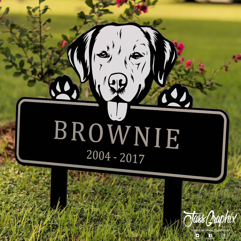 Personalized Pet Memorial Sign Pet Grave Marker Yard Sign | Etsy