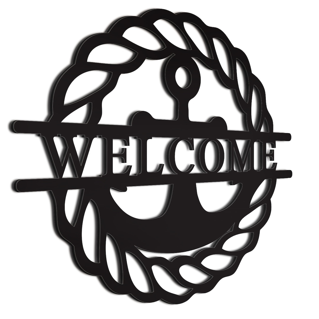 Aluminum Anchor Welcome Sign | Door Hanger | Welcome Sign | Gift for ...
