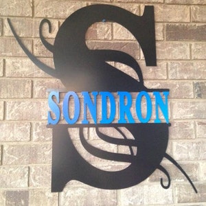 Personalized Aluminum Last Name Sign Police Thin Blue Line Theme ...