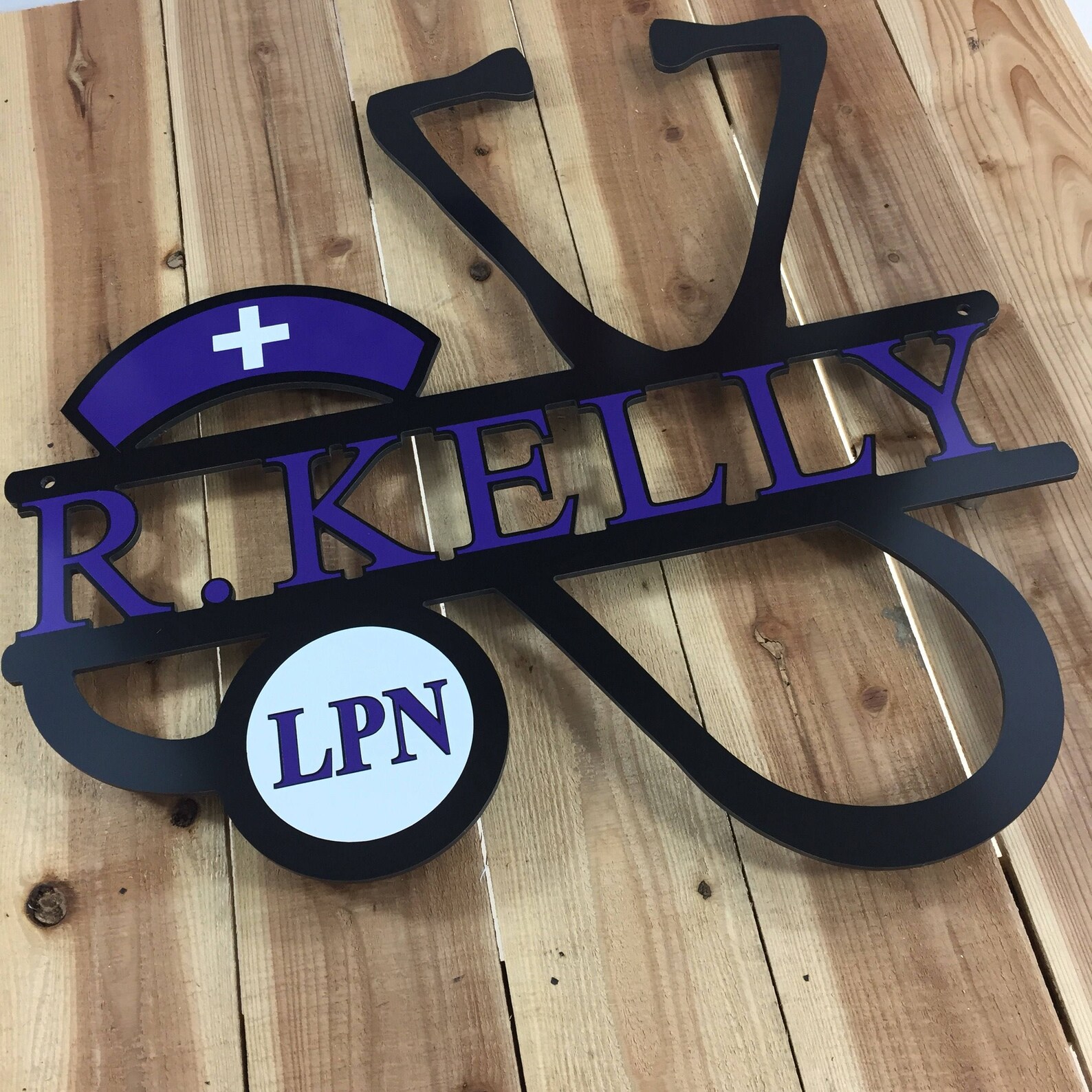 Personalized Nurse Sign LPN RN Aluminum Door Hanger Wall | Etsy