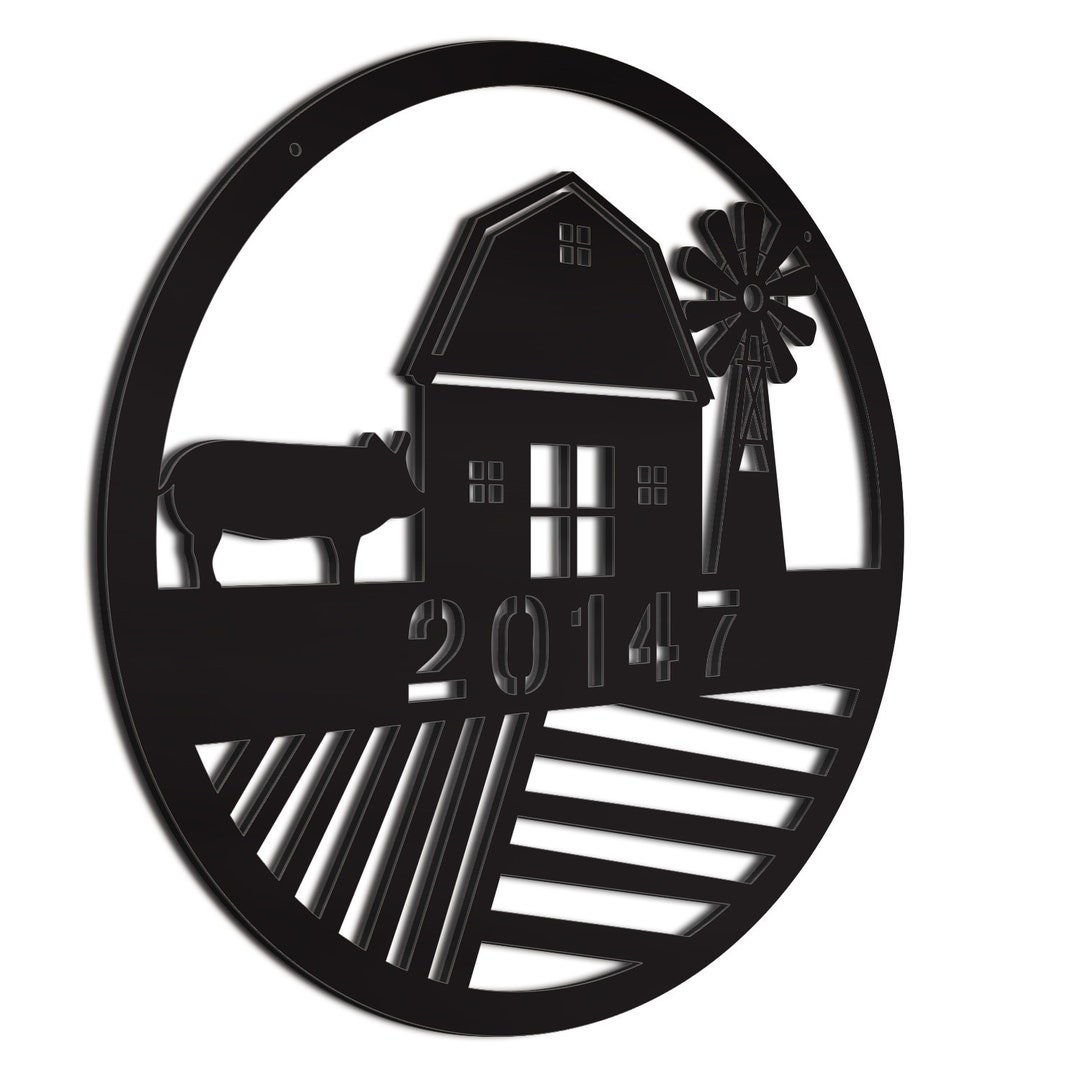Barn Address Number Sign | Door Hanger | Postal Number Sign | Gift for ...