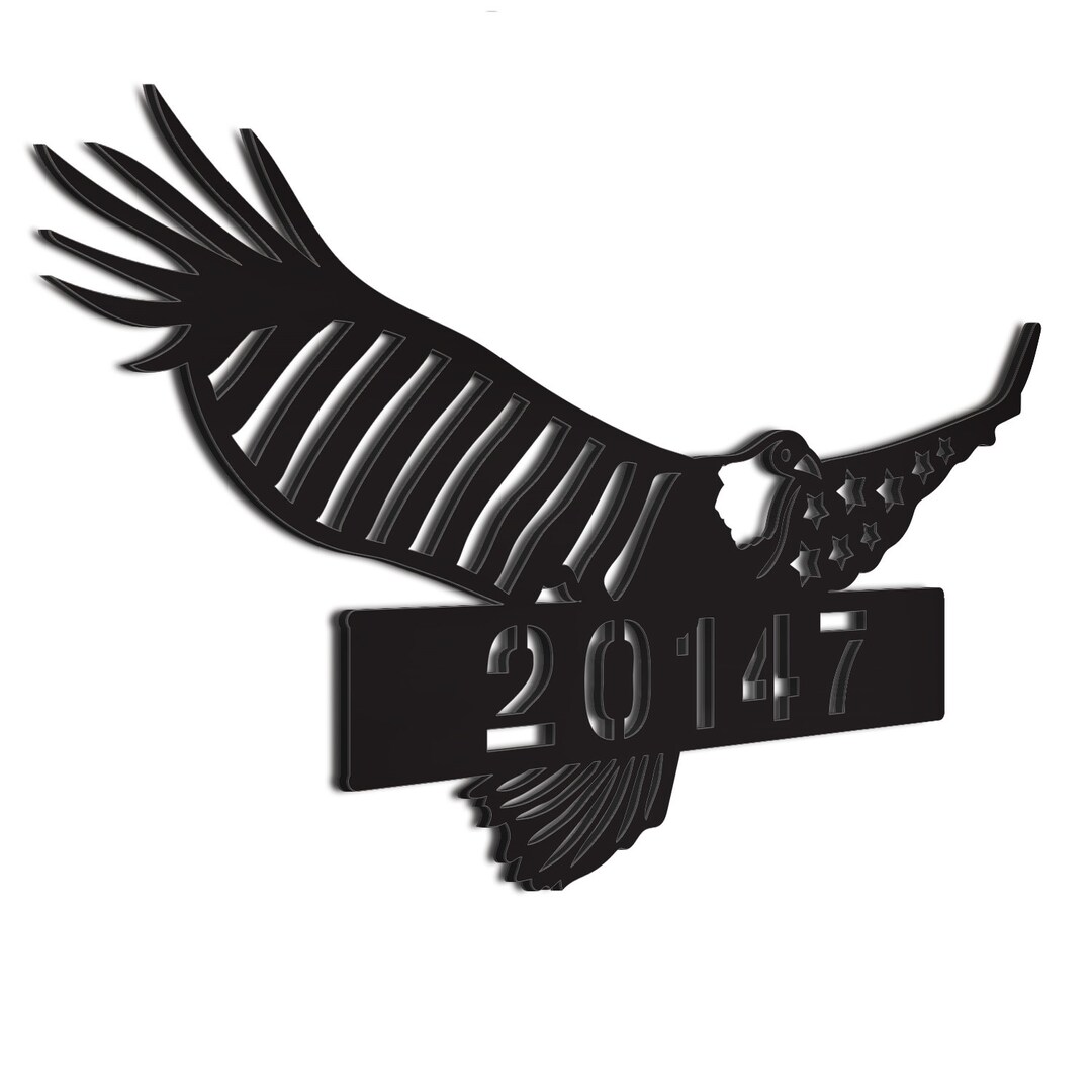 Patriotic Eagle Address Sign: Custom House Number Door Hanger - Etsy