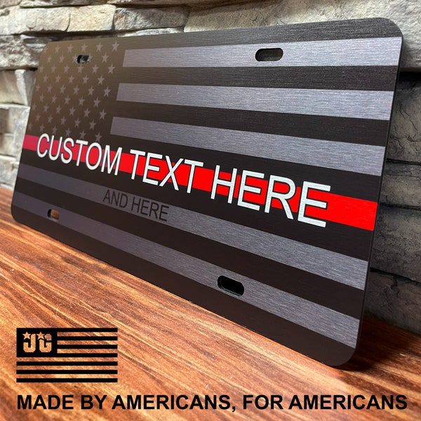 Red Custom License Plate - Etsy