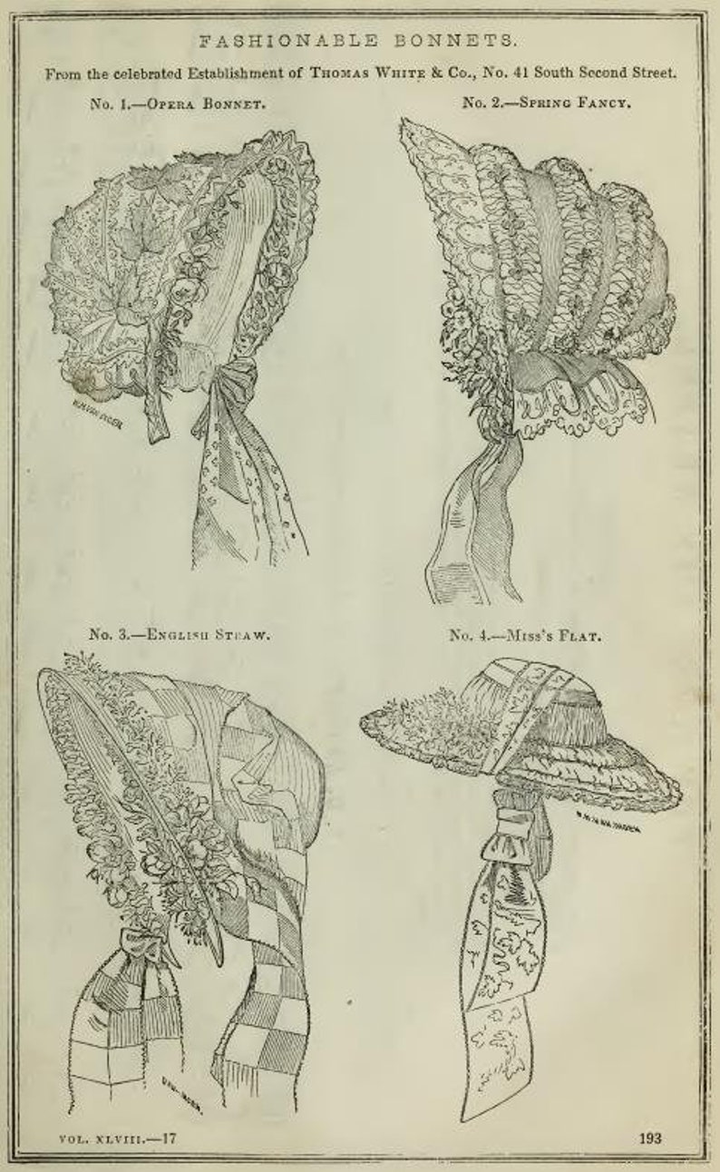 The Godey's Lady's Best Bits Book: March 1854 - Etsy