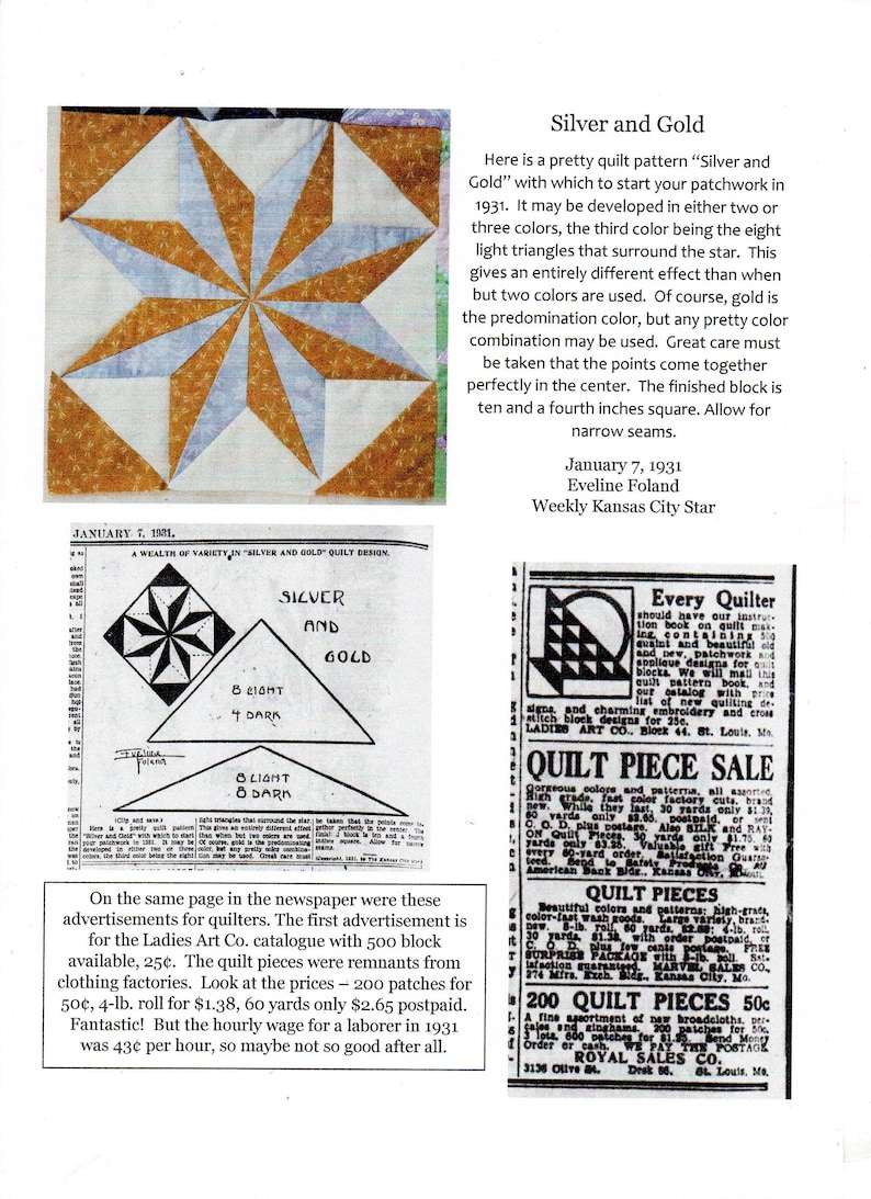 Quilter's Dozen ~ Patchwork Patterns and Newspaper Stories ~ Romance of ...