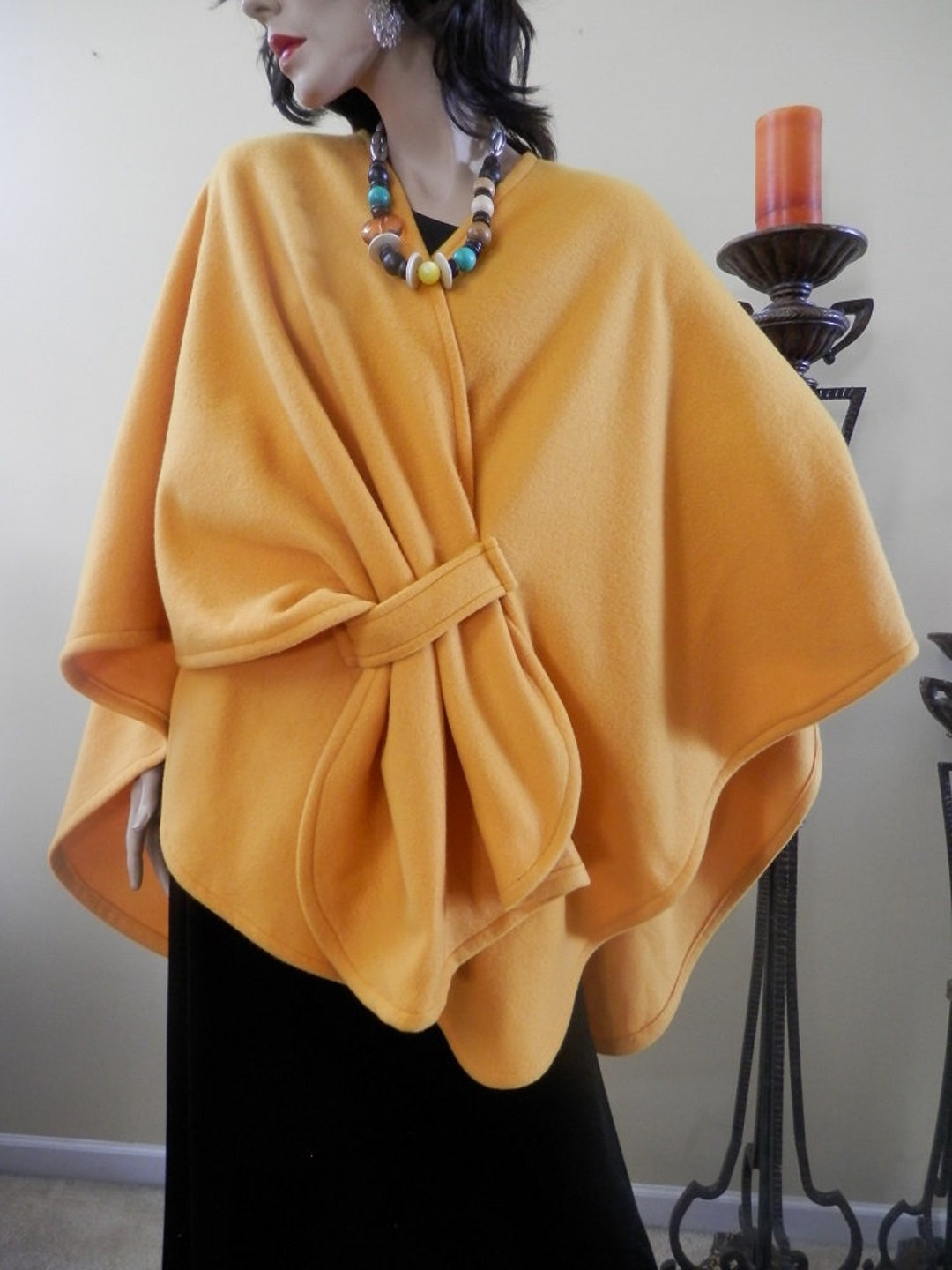 Women Wrap/all Seasons Wrap/gold Ruana Wrap/poncho/women Cape/shawl ...