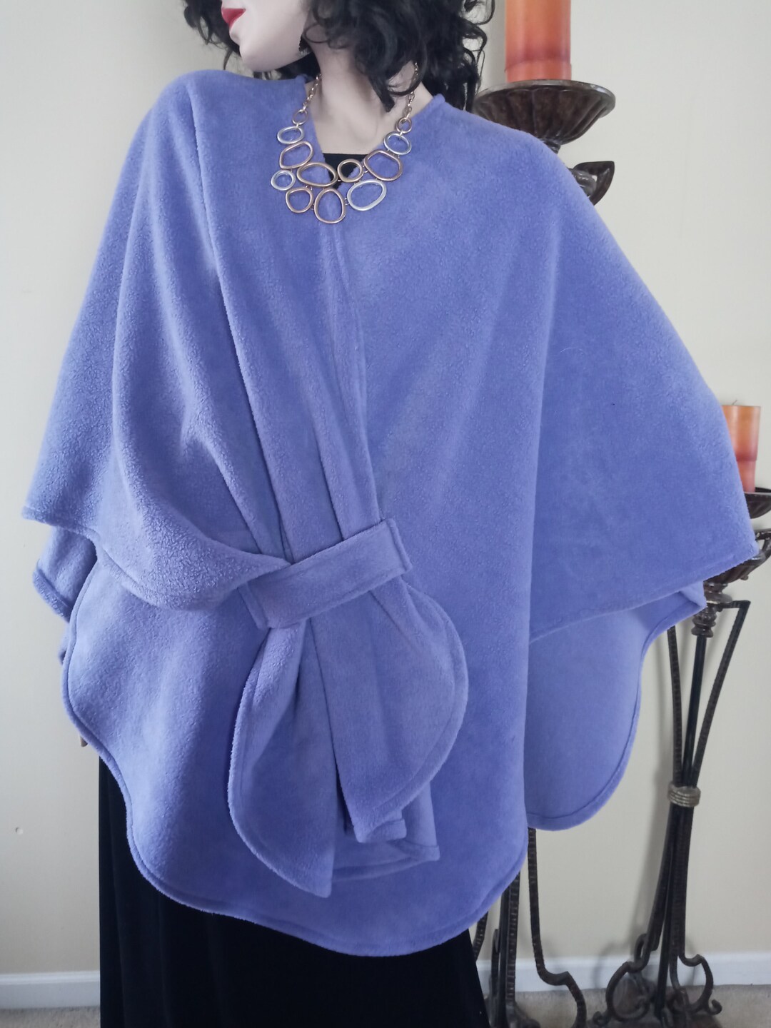 Women Wrapall Season Wrappurple Ruana Wrap With Close Etsy