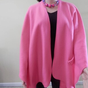 New Pink Ruana Wrap/boho Kimono/poncho Shawl/women Cape/lightweight ...