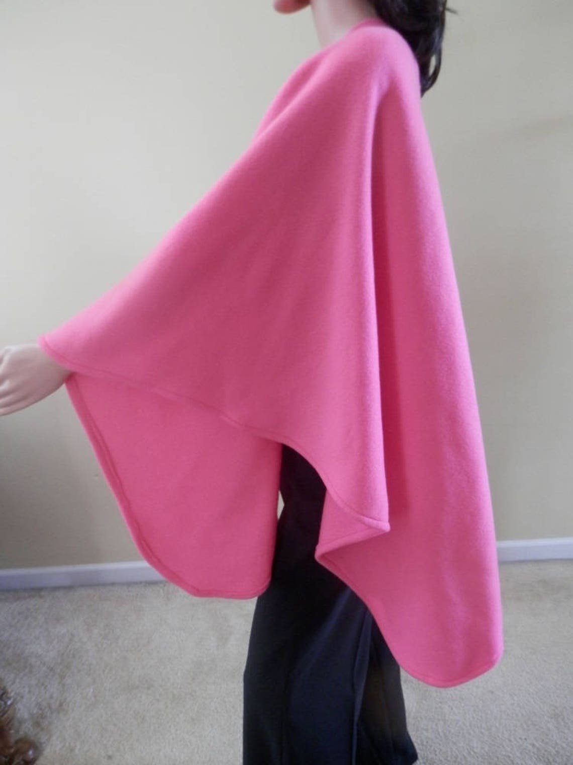New Pink Ruana Wrap/boho Kimono/poncho Shawl/women Cape/lightweight ...
