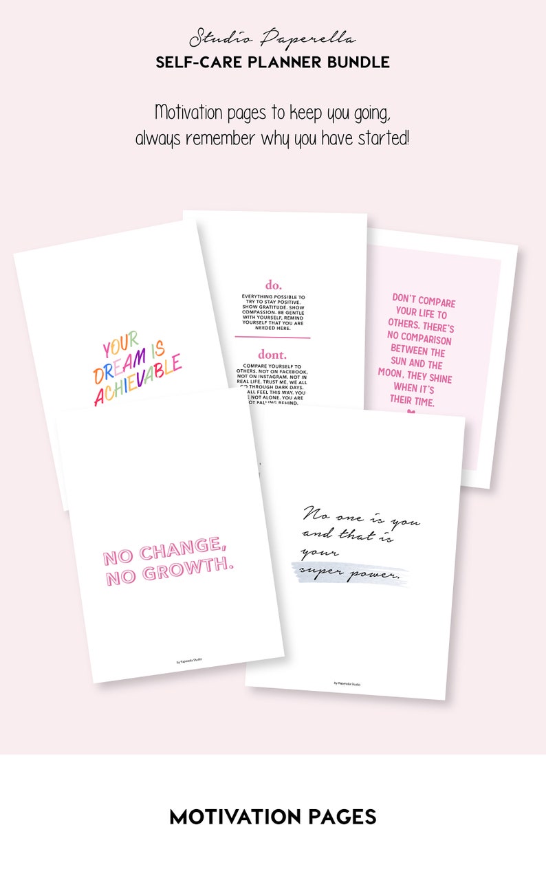 Wellness and Self Care Planner Bundle Digital Planner - Etsy