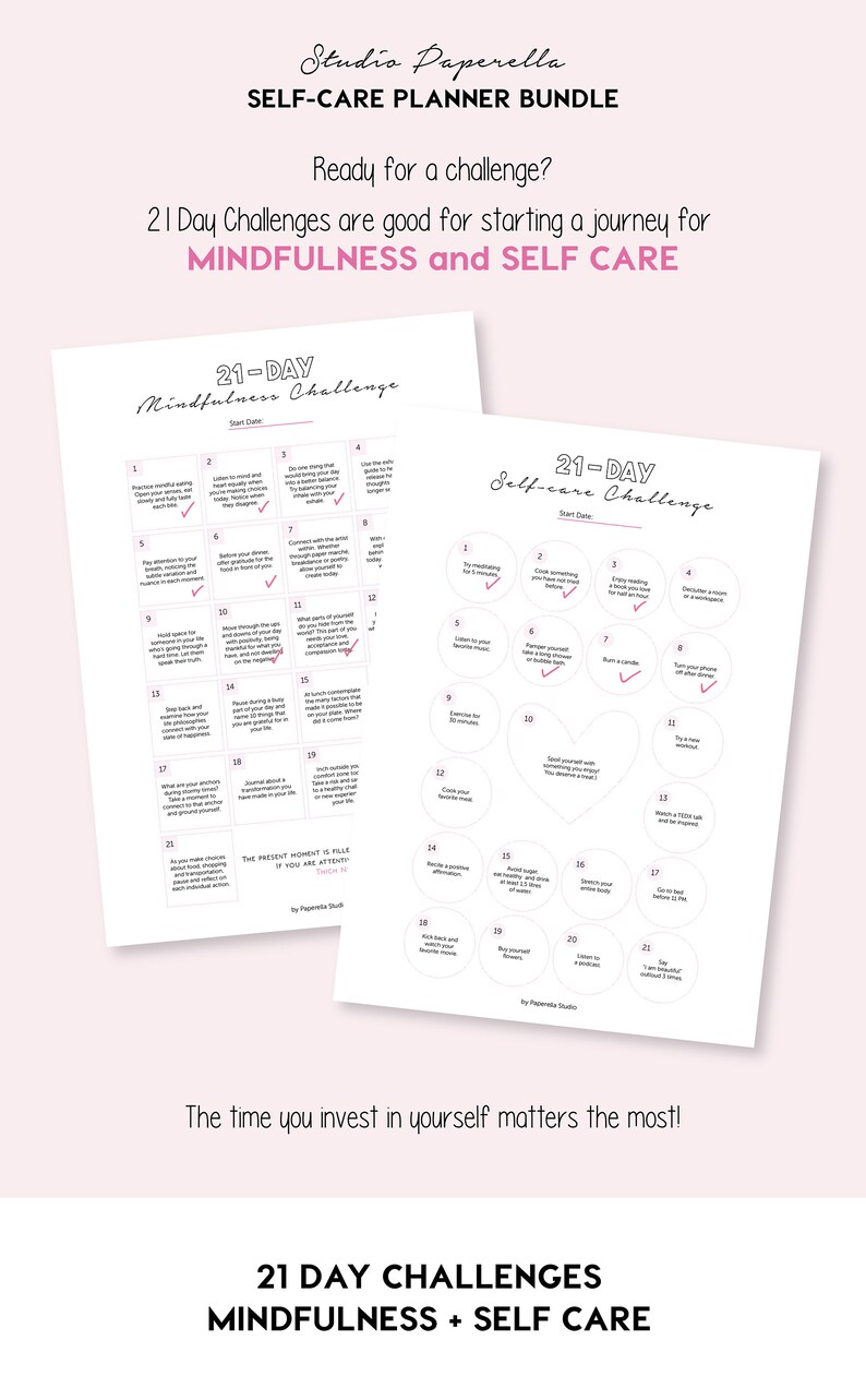 Wellness and Self Care Planner Bundle Digital Planner - Etsy