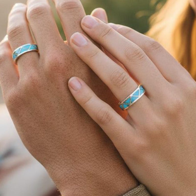 Womens Inlaid Zuni Rings - Etsy