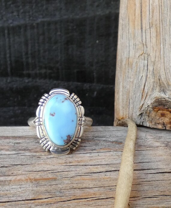 Native American Navajo Women's Golden Hill Turquoise … - Gem